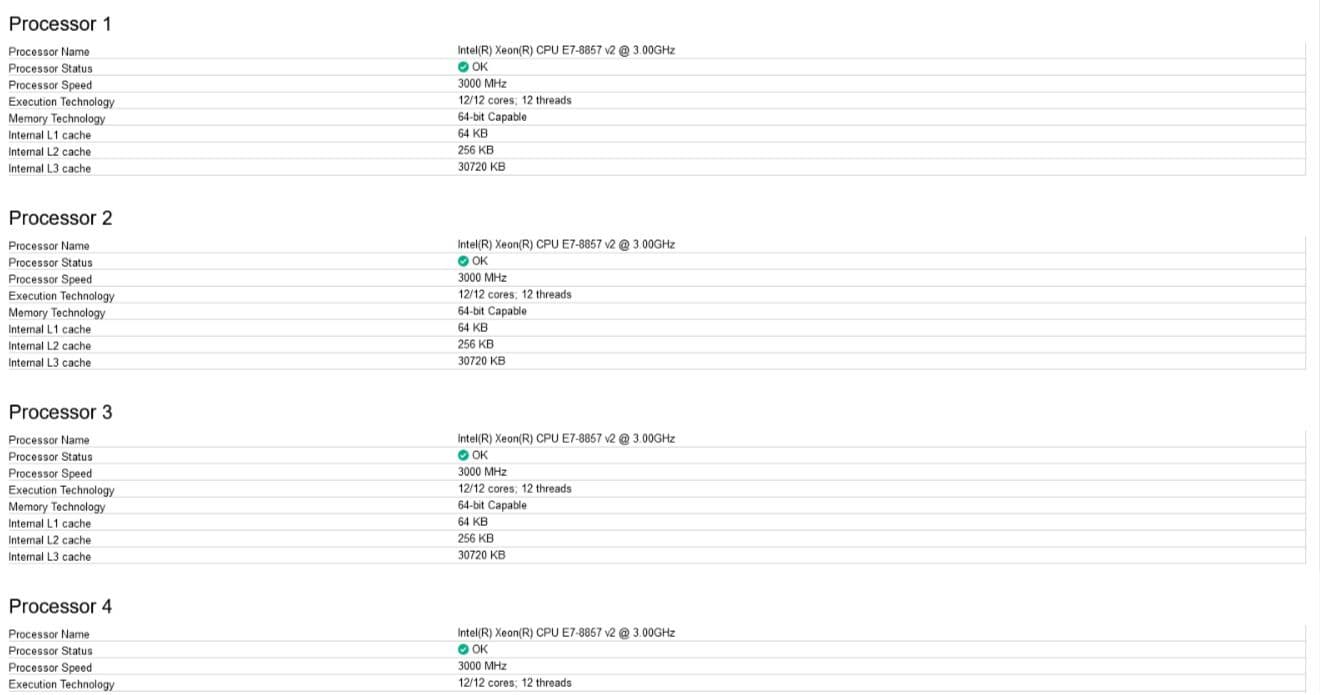 HP Proliant DL580 Gen8 G8 4x 12C Intel Xeon E7-8857v2 1024GB 1TB RAM 4U ...