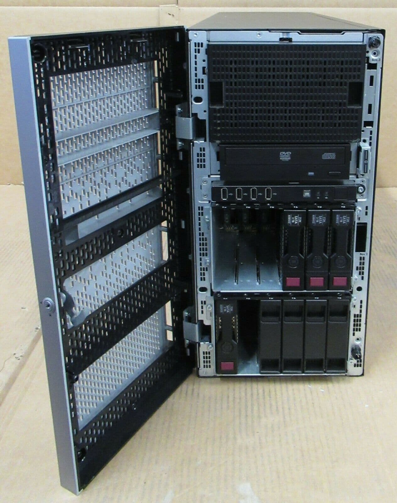 HP Proliant ML350p Gen8 4Core E5-2609 2 4GHz 8GB Ram 12x 3 5" Bay Tower ...