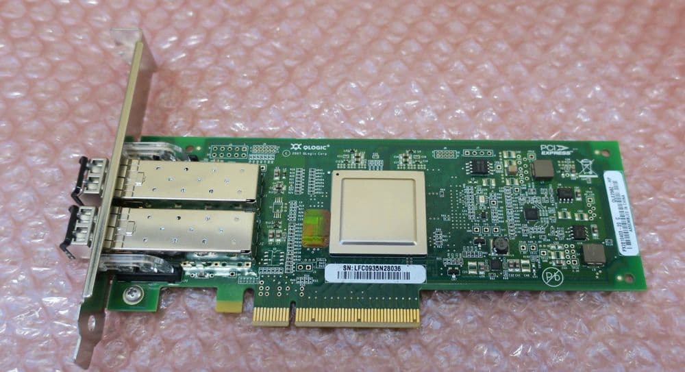 HP Qlogic QLE2562 489191-001 - PCIe 8GB Dual Port FC HBA AJ764A with 2 ...