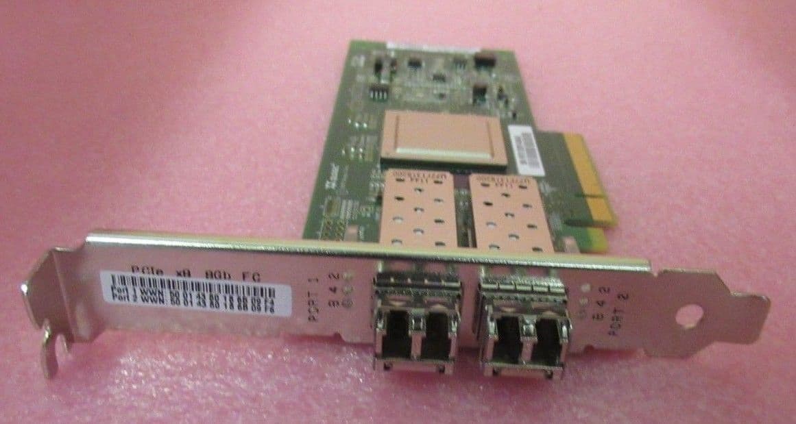HP QLogic QLE2562-HP PCI-E 8Gb Dual Port HBA Host Bus Adapter 489191 ...