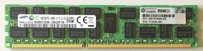 HP Samsung 16GB 2Rx4 PC3-14900R DDR3-1866 Server Memory 712383-081 ...