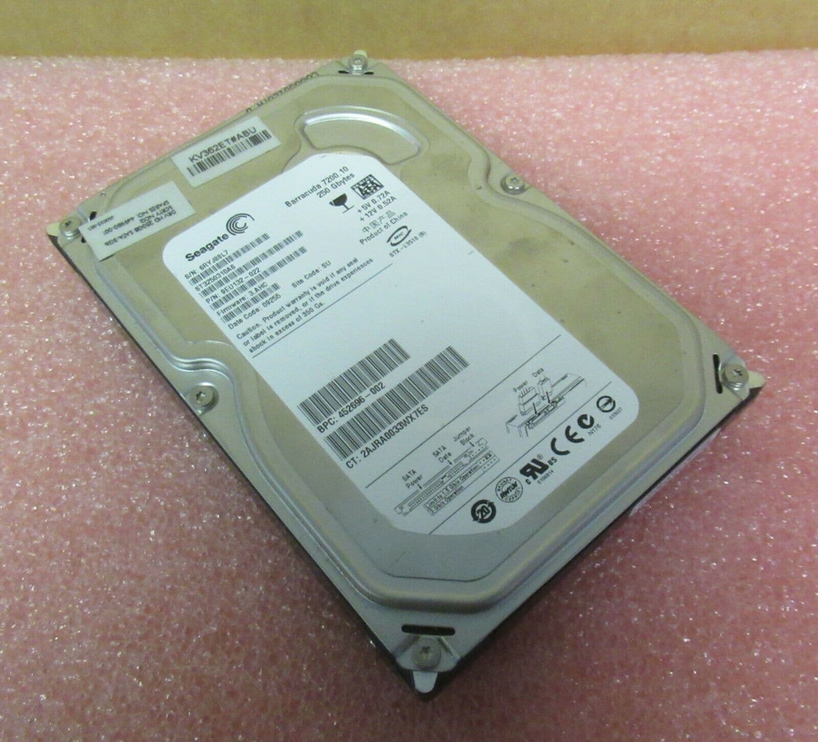 HP Seagate Barracuda 250GB 3 5" SATA 3GB/s 7 2K 8MB HDD 449980-001 ST3250310AS