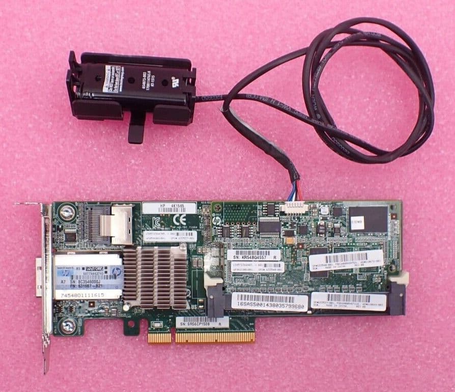 HP Smart Array P222/512MB FBWC 2-Port SAS RAID Controller 631667-B21 ...