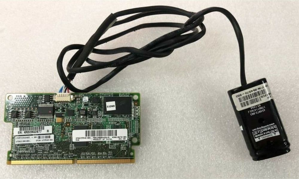 HP Smart Array P410 512MB FBWC Cache Module With Battery 633540-001 ...