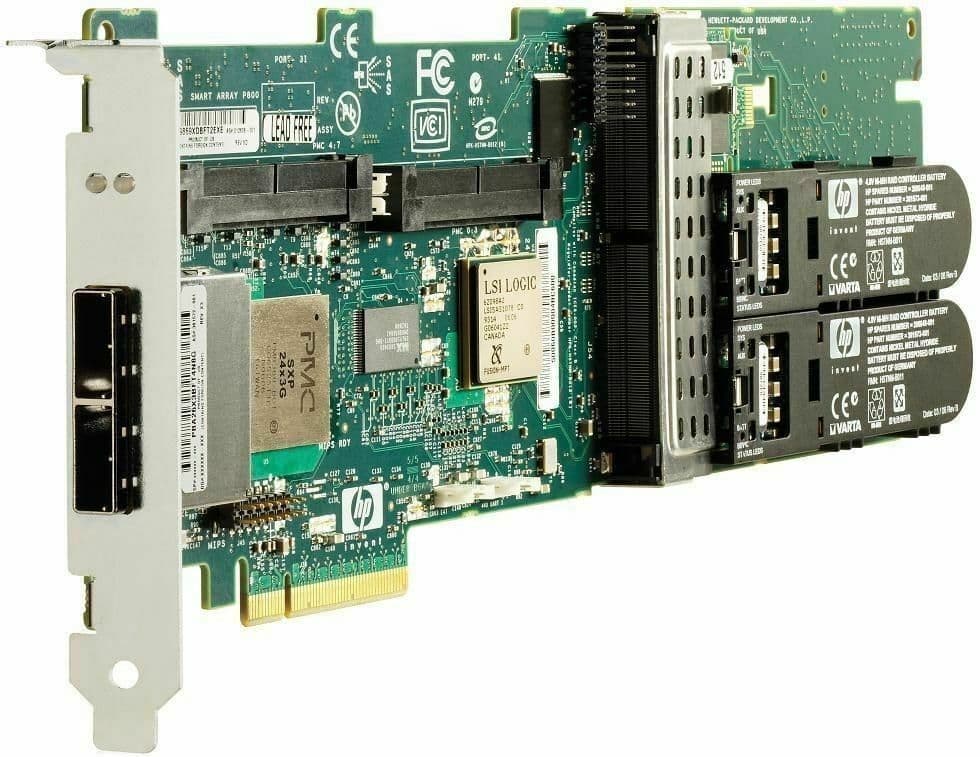 HP Smart Array P800 512MB BBWC RAID Controller 501575-001 012608-002 2x Battery