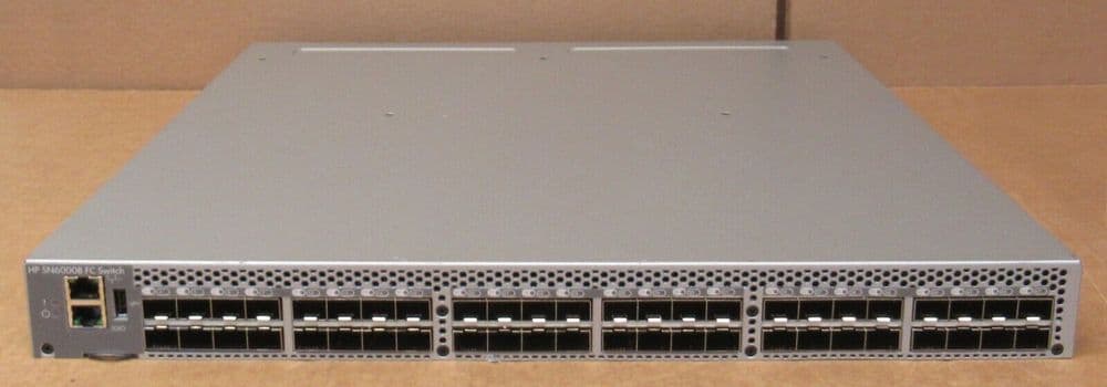 HP SN6000B FC Fibre Channel 48-Port 16Gb SFP Switch & x28;24-Port ...