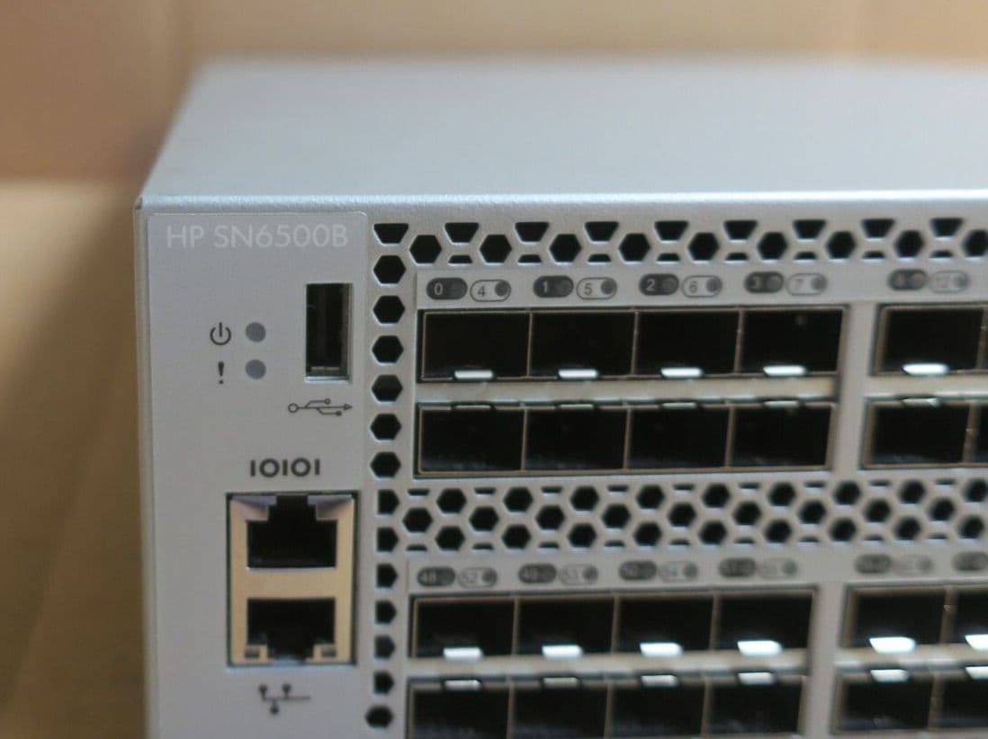 HP SN6500B Brocade 6520 96-Port SFP 16Gb FC Switch C8R45A 72-Port Active