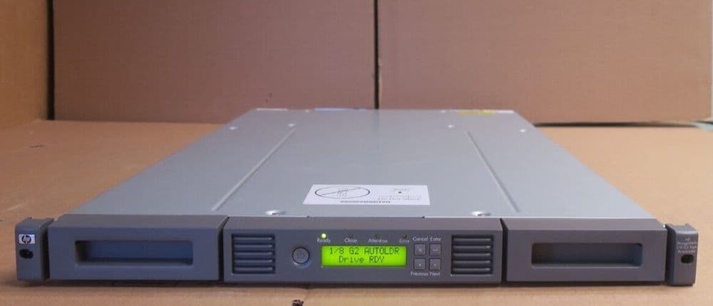 HP StorageWorks 1/8 G2 8-Slot LTO-6 Ultrium 6250 SAS 1U Tape Autoloader ...