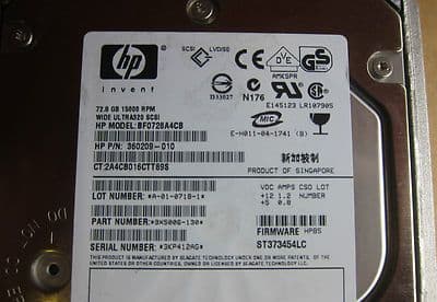 HP StorageWorks 14 Bay Hard Drive Storage Array W/ 1x 72 8GB SCSI HDD ...