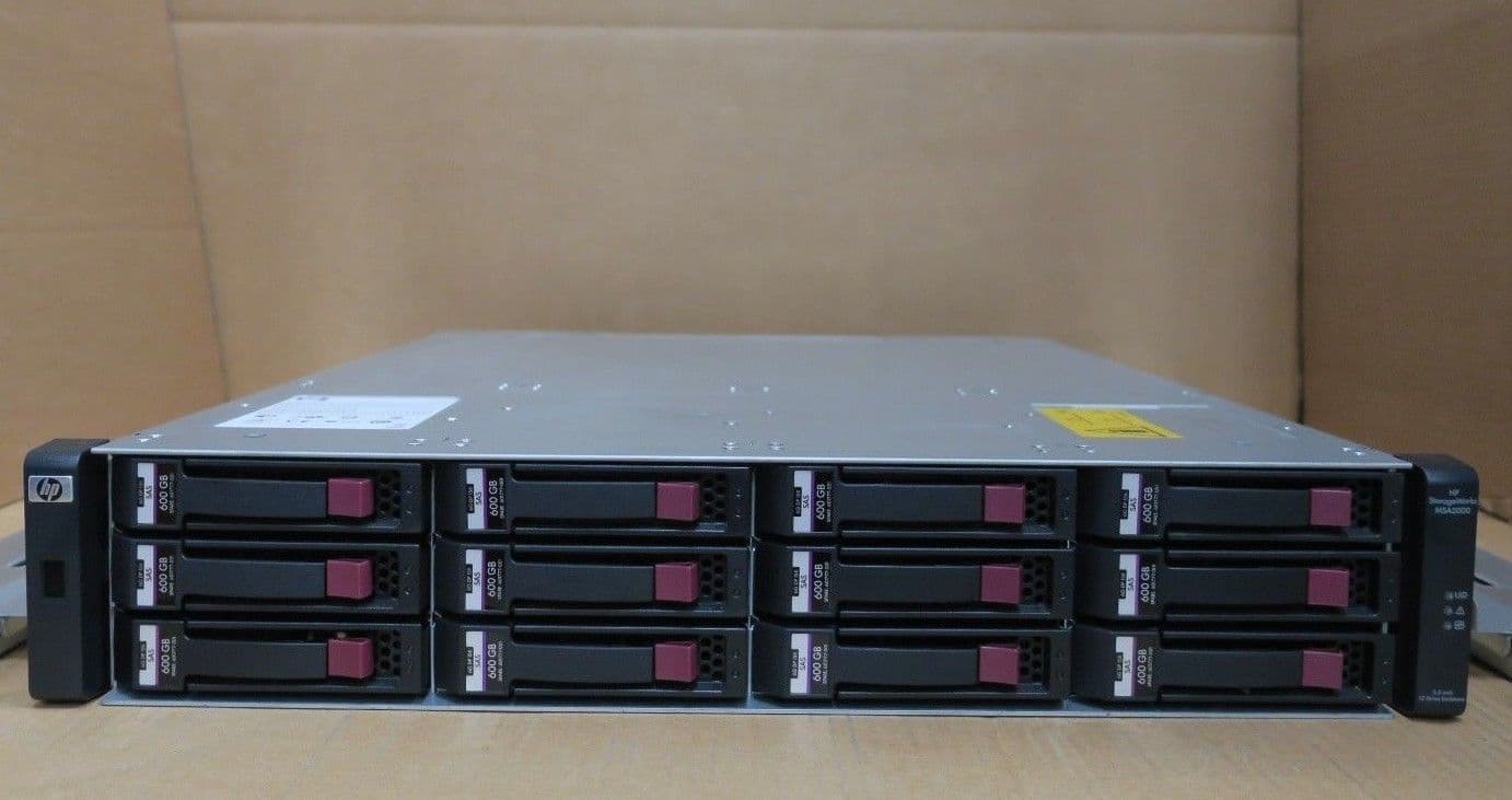 HP STORAGEWORKS AJ750A MSA2000 STORAGE ARRAY 12 x 600GB 15K 601777-001 ...