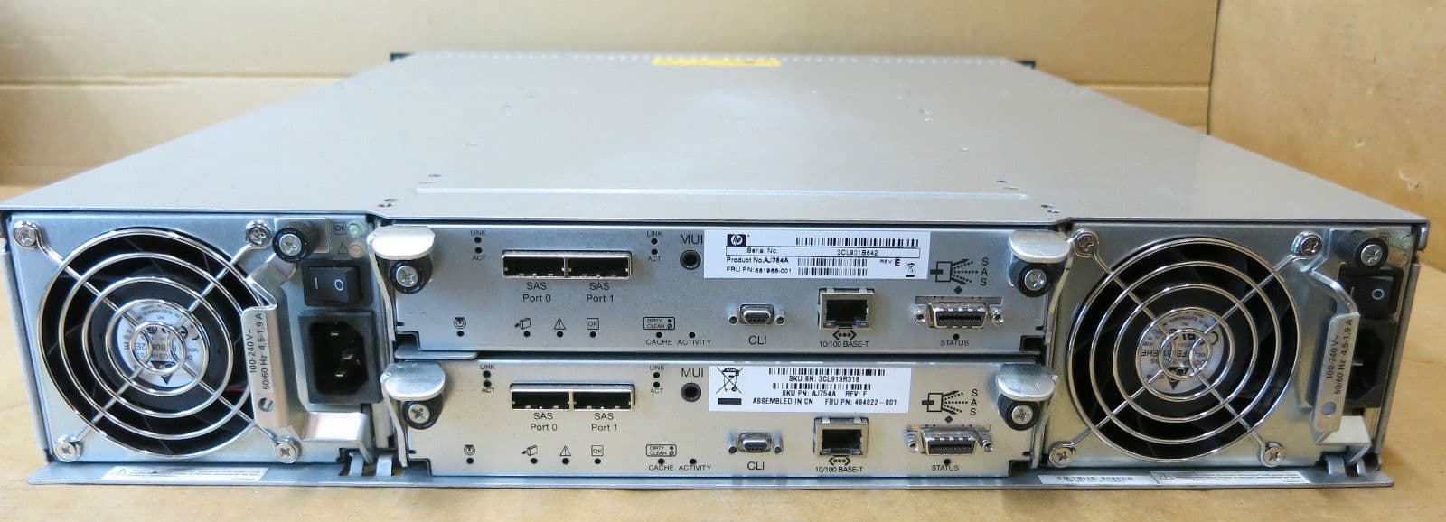 HP STORAGEWORKS AJ753A MSA2000 2012SA STORAGE ARRAY AJ754A & 12x 450GB ...