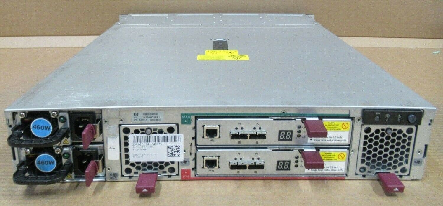 HP Storageworks D2600 2U 12 Bay 5 4TB HDD 2x SAS I/O Controller AJ940-63002