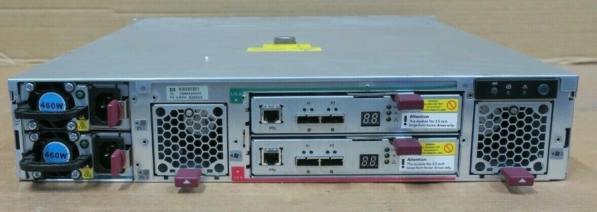 HP Storageworks D2600 2U 12x 3 5" SAS Bay 2x I/O Controller AJ940-63002 ...