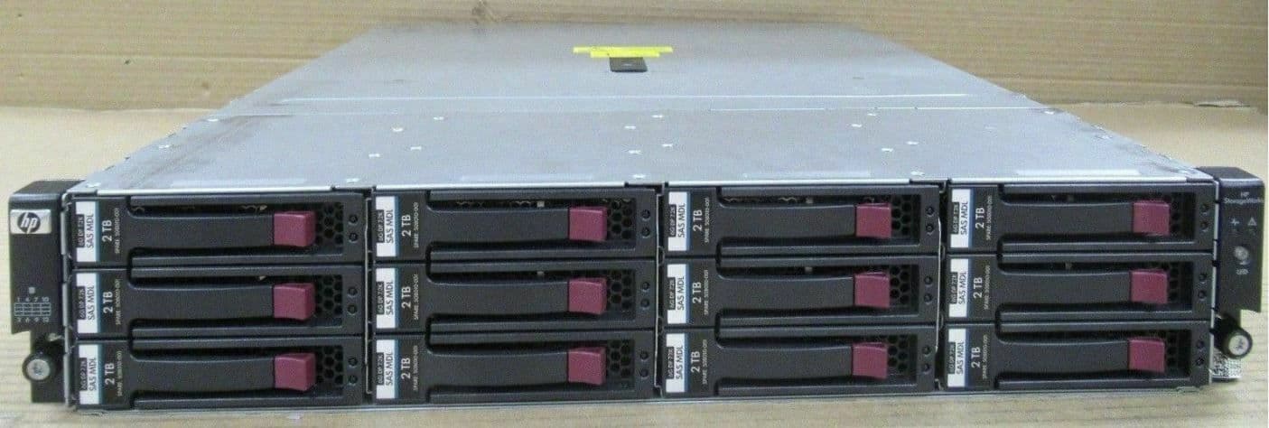 HP Storageworks D2600 2U Disk Enclosure 12x 2TB HDD 2x SAS I/O ...