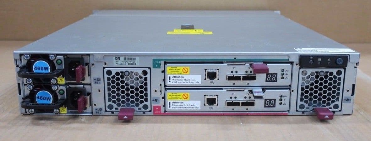 HP Storageworks D2700 AJ941A 25x 600GB HDD 2x Controllers 2x PSU SAS ...