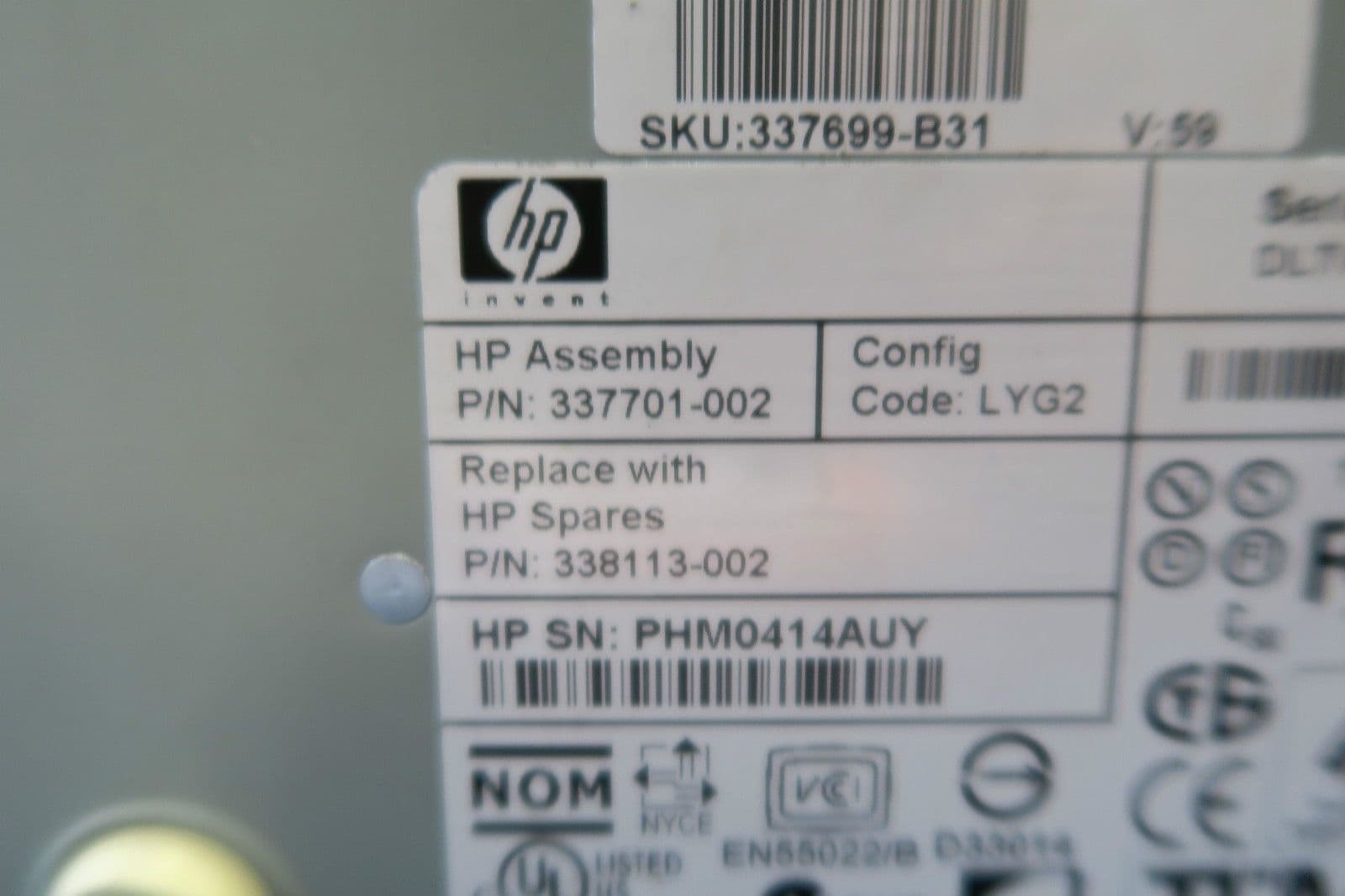 HP Storageworks DLT VS80 338113-002 - External Backup Tape Drive ...