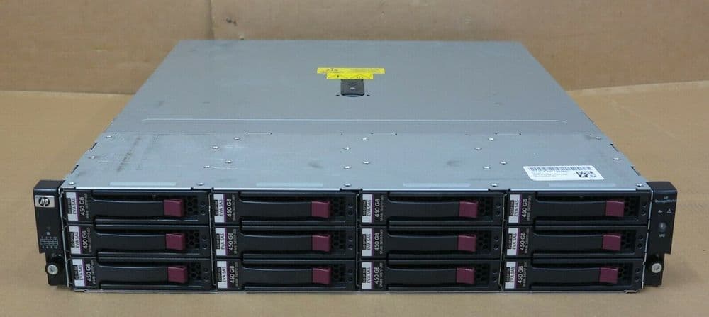 HP StorageWorks M6612 AJ832A 9x 450GB HDD Disk Enclosure 2x SAS I/O ...