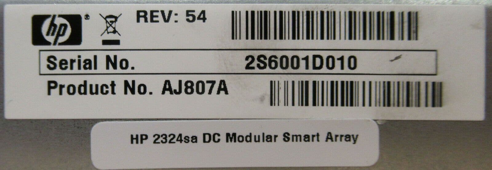 HP StorageWorks MSA2324sa Dual Controller Modular Smart Array AJ807A 2U