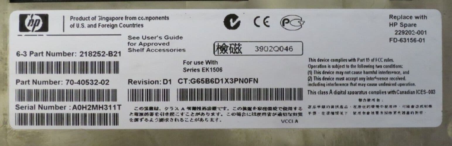 HP StorageWorks MSA500 G2 Modular Storage Array 1018 4GB Dual ...