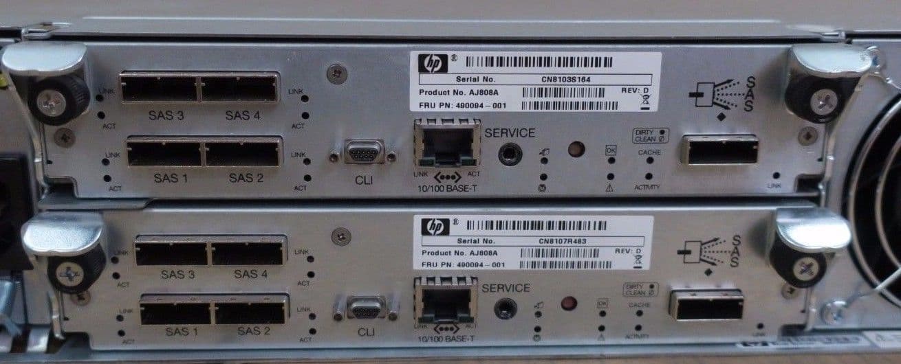 HP Storageworks P2000 AJ805A MSA2312sa 12 Bay 3 5 2x AJ808A Controller ...