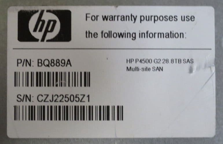 HP StorageWorks P4500 G2 Storage Server Xeon E5520 2 33GHz 11x600GB HDD ...
