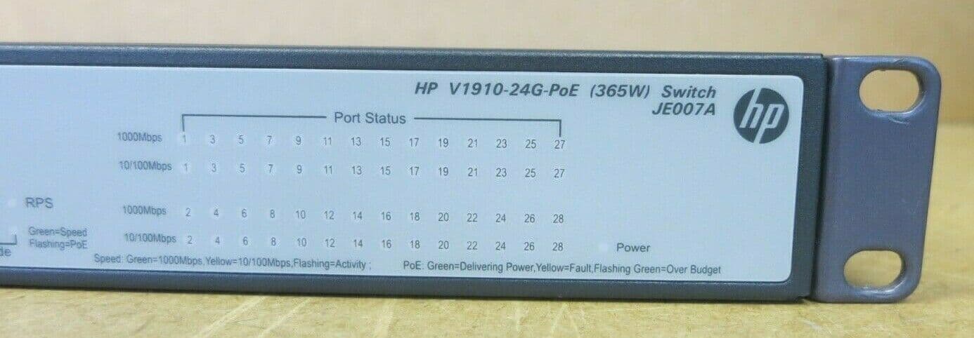 HP V 1910-24G-PoE 365W Managed network switch L3 Gigabit Ethernet JE007A