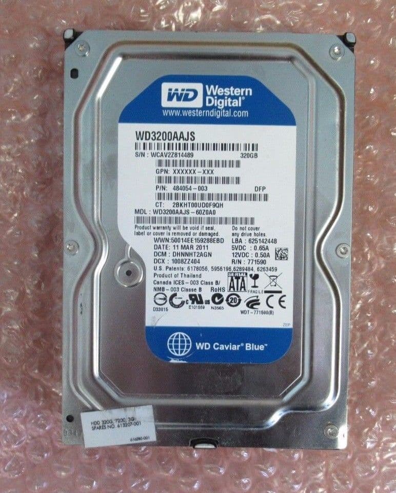 HP WD WD3200AAJS-60Z0A0 504338-001 3 5" 320GB 7 2K SATA Hard Drive HDD