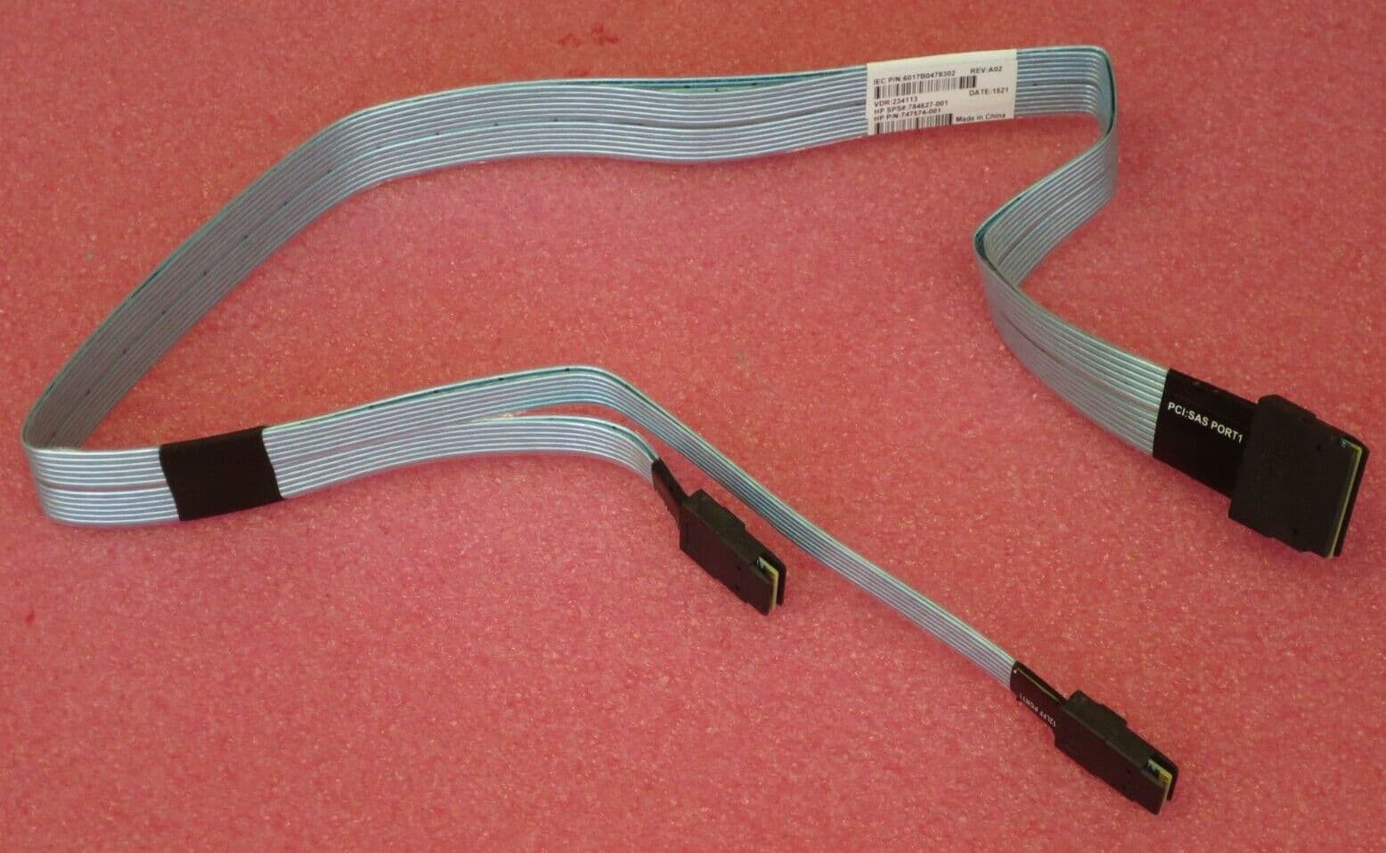 HP Wide SAS to Dual Mini SAS SFF-8087 Cable 27" 31" 747574-001 784627-001