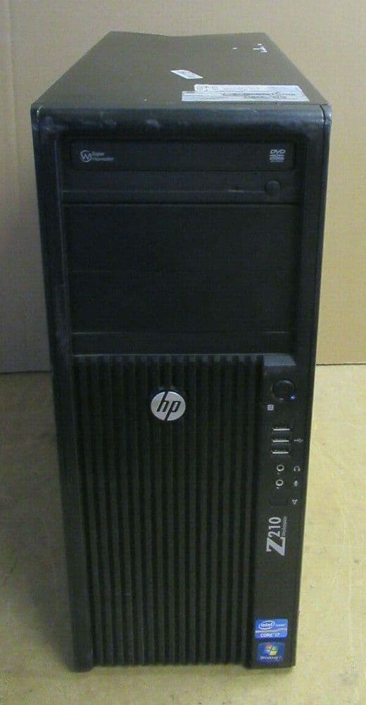 HP WorkStation Z210 CMT Tower Quad Core i7-2600 3 4GHz 4GB Ram 500GB ...