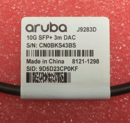 HPE Aruba Networking 10G SFP to SFP 3m DAC Direct Attach Copper Cable ...