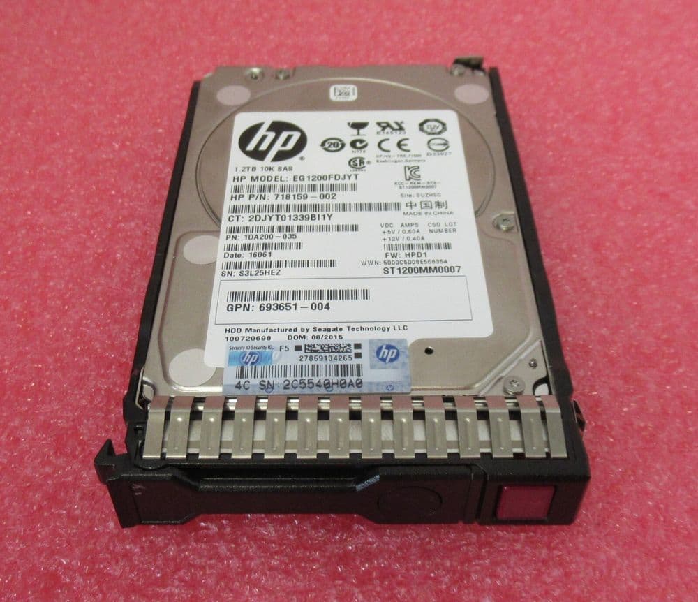 HPE EG1200FDJYT 1 2TB 10000RPM SAS 6Gbps Dual Port Hot Swap 2 5 ...