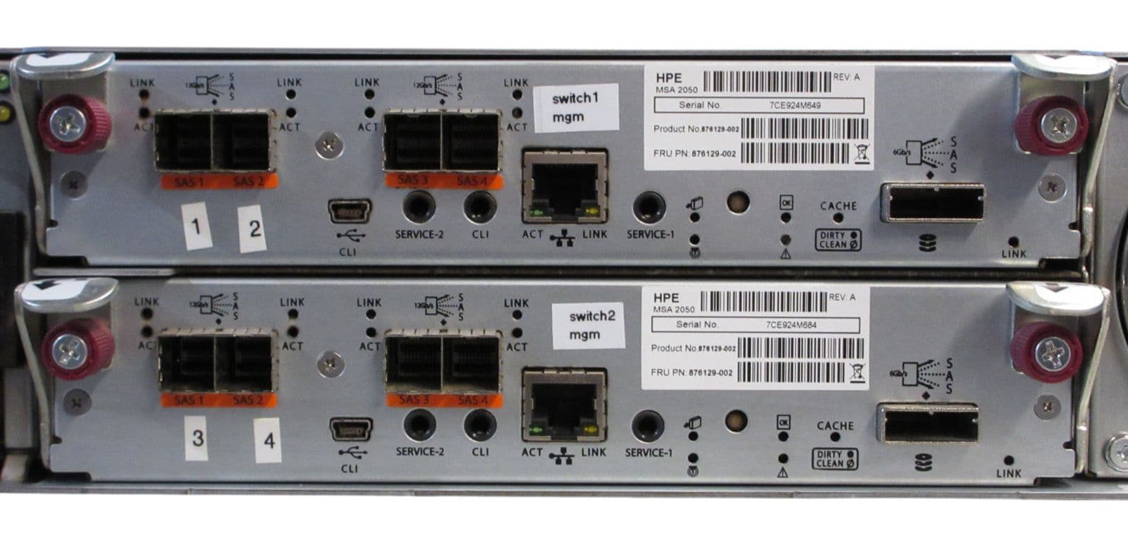 HPE MSA2050 SAN Disk Array 24-Bay SAS x 2 5" Q1J29A 2x 4-Port SAS 12G ...