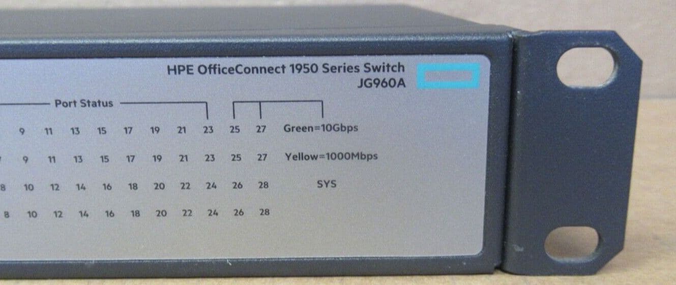 HPE OfficeConnect 1950-24G-PoE 24x 1GbE RJ45 2x SFP 2x 2XGT Port Switch JG960A