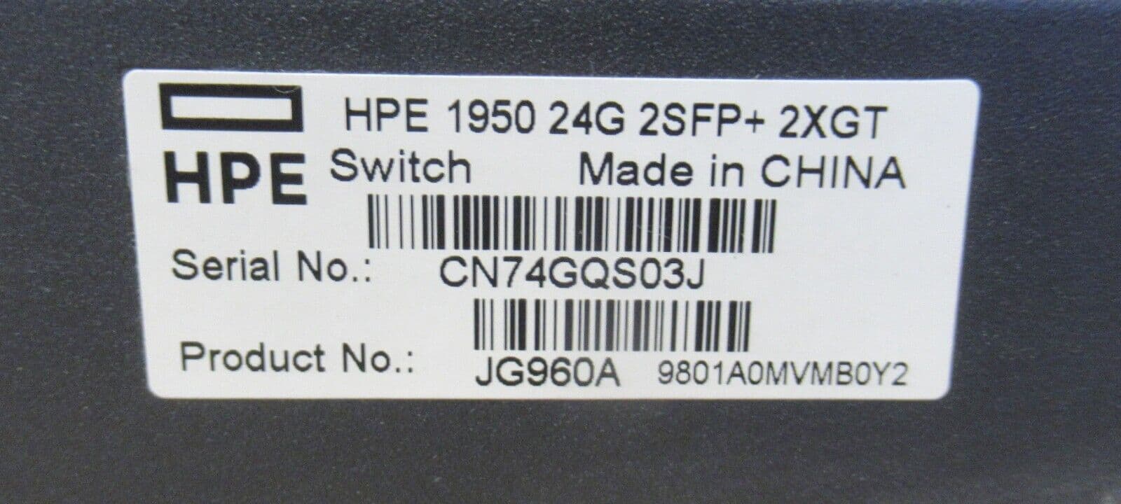 HPE OfficeConnect 1950-24G-PoE 24x 1GbE RJ45 2x SFP 2x 2XGT Port Switch JG960A