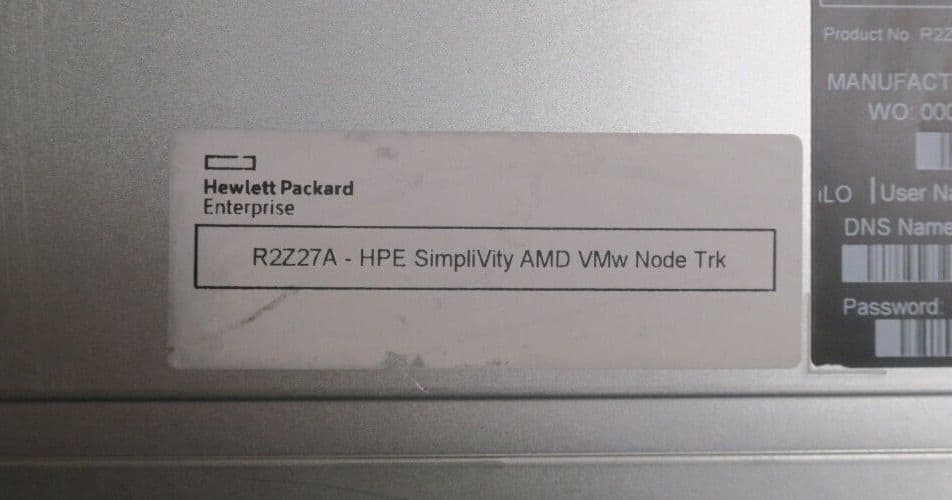 Hpe Simplivity 325 Amd 16c Epyc 7302p 3ghz 256gb Ram 10x Sas Bay 1u