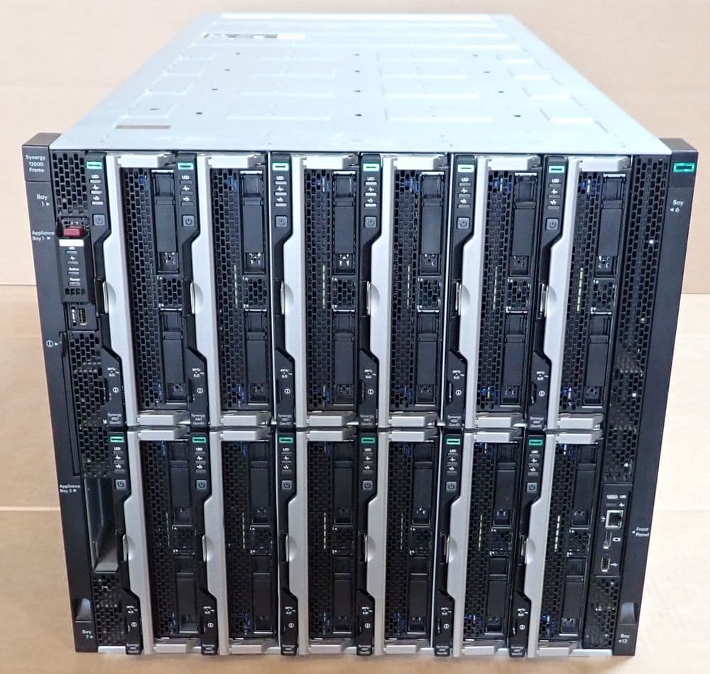 HPE Synergy 12000 Frame Chassis 12x 480 G10 W/24x Gold 6130 768GB RAM ...