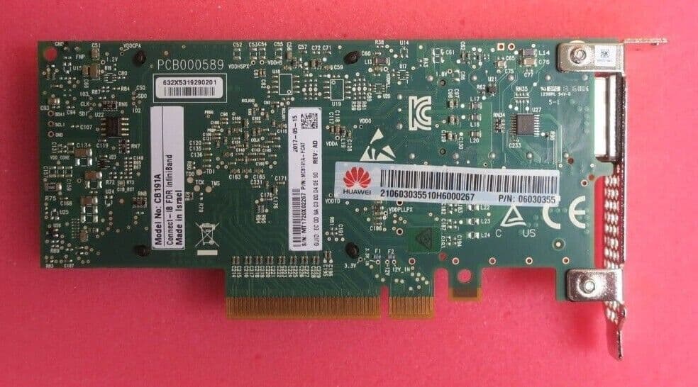 Huawei MCB191A-FCAT CB191A 1-Port FDR 56Gb/s Connect-IB Infiniband HBA ...