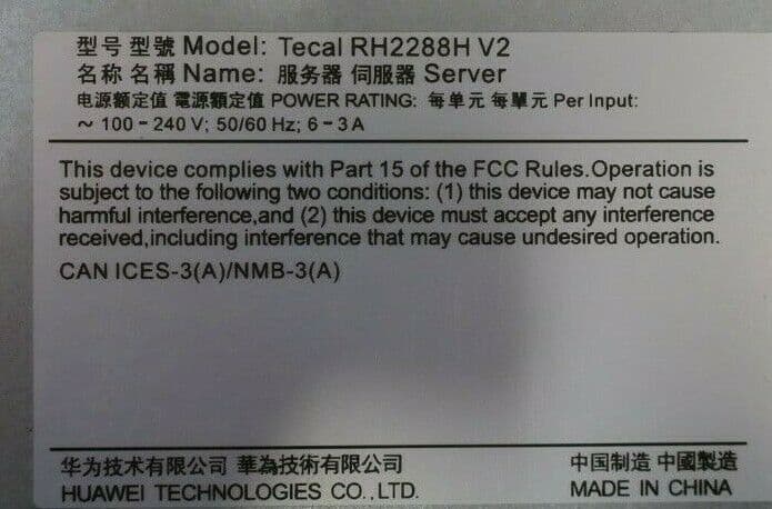 Huawei Tecal RH2288H v2 2x 8C E5-2650v2 2 60GHz 384GB Ram 8x 2 5" Bay ...