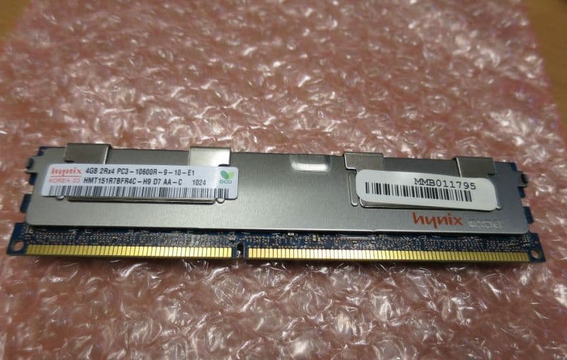 Hynix 4GB PC3-10600R 2RX4 ECC Server memory for Dell R610 R710 DL360 G6 ...