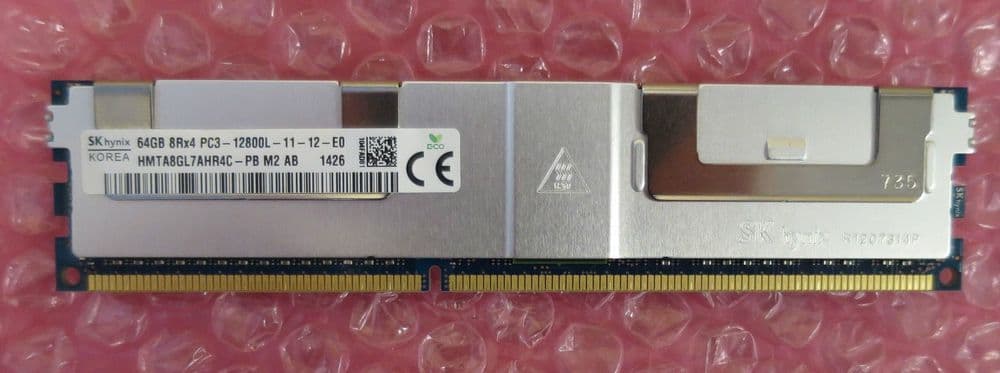 Hynix 64GB 1x64GB HMTA8GL7AHR4C-PB DDR 1600MHz 64GB 8Rx4 PC3 12800L ...