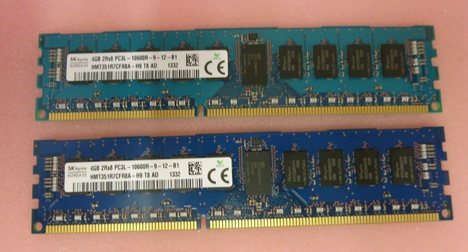 Hynix HMT351R7CFR8A-H9 8GB 2x4GB PC3-10600 DDR3-1333MHz ECC CL9 240P Memory
