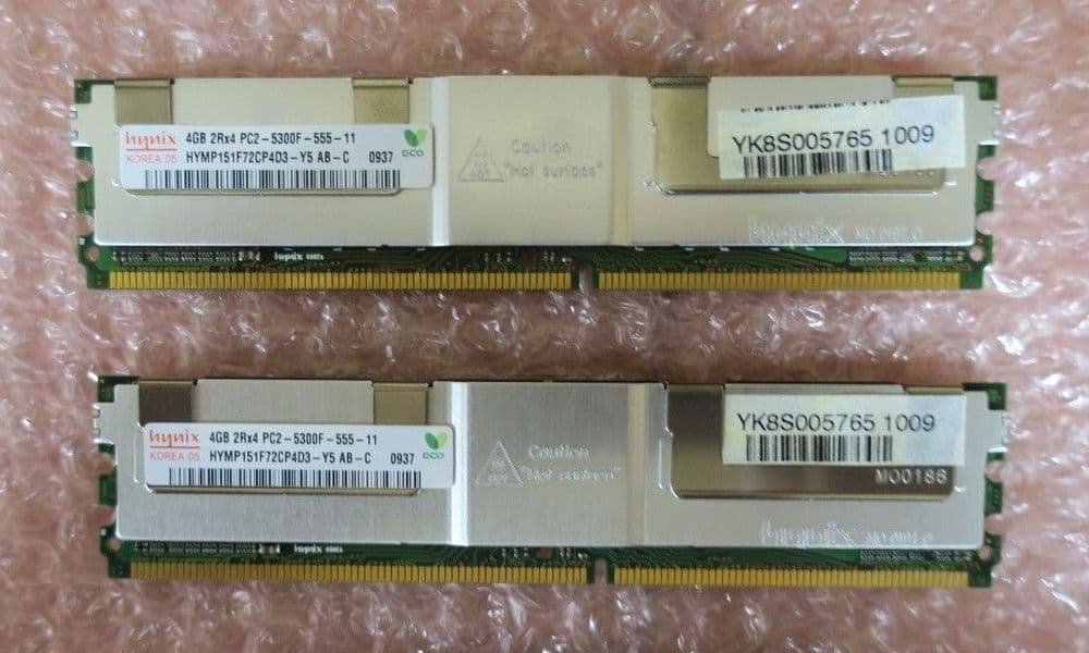 Hynix HYMP151F72CP4D3-Y5 8GB 4GBx2 DDR2 PC2-5300F 2RX4 240P ECC Memory ...