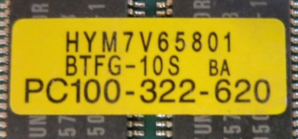 Hyundai HYM7V65801 64MB SDRAM PC100 168 Pin SODIMM Desktop RAM Memory