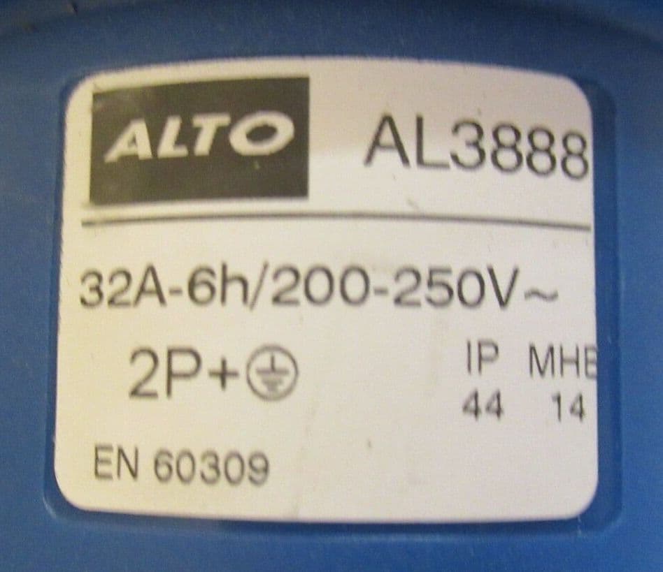 IBM 12J5988 4M IEC C19 Female To IP44 32A Commando Blue Plug Male Power ...