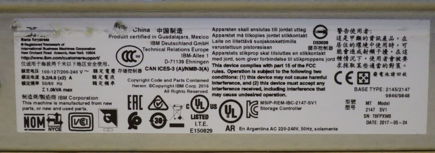 IBM 2147-SV1 SAN Volume Controller 32GB 2x E5-2620v4 8x 2 5" SAS Bays ...