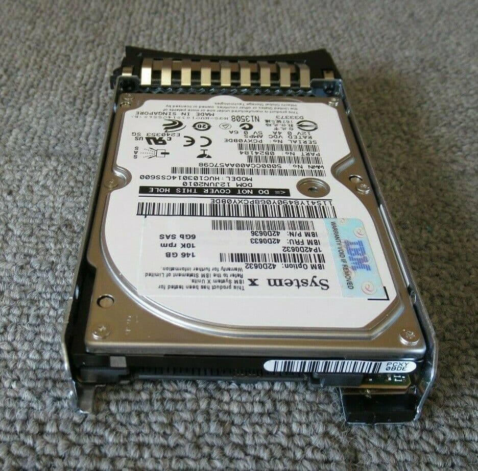 IBM 42D0632 42D0633 42D0636 146GB 10000RPM SAS 6Gbps HotSwap 16MB 2 5" HDD