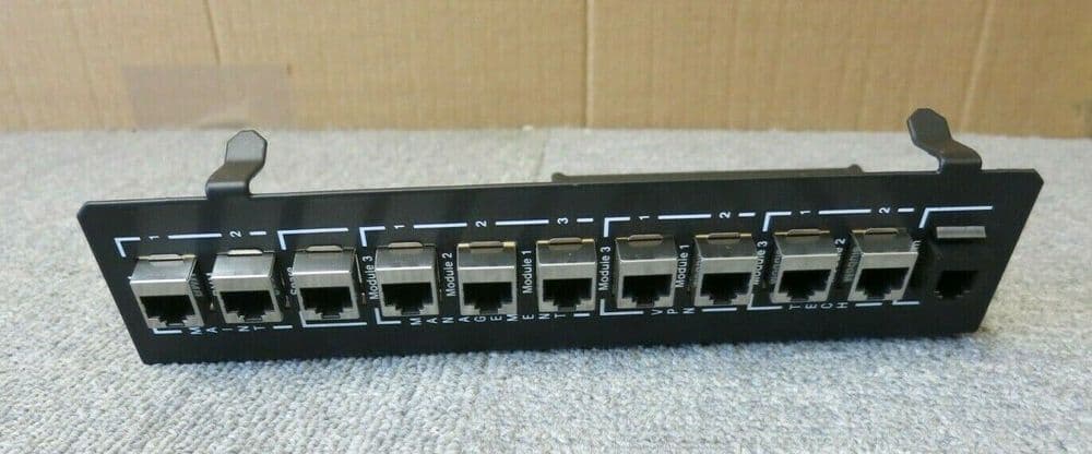 IBM 45W8288 45W8000 11 Feed Though Port 1U RJ45 Ethernet Patch Panel