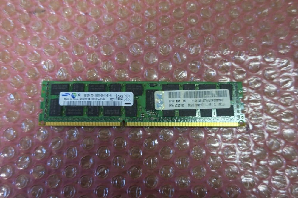 IBM 47J0157 49Y1446 Samsung M393B1K70CH0-CH9 8GB DDR3 PC3-10600R RAM Memory