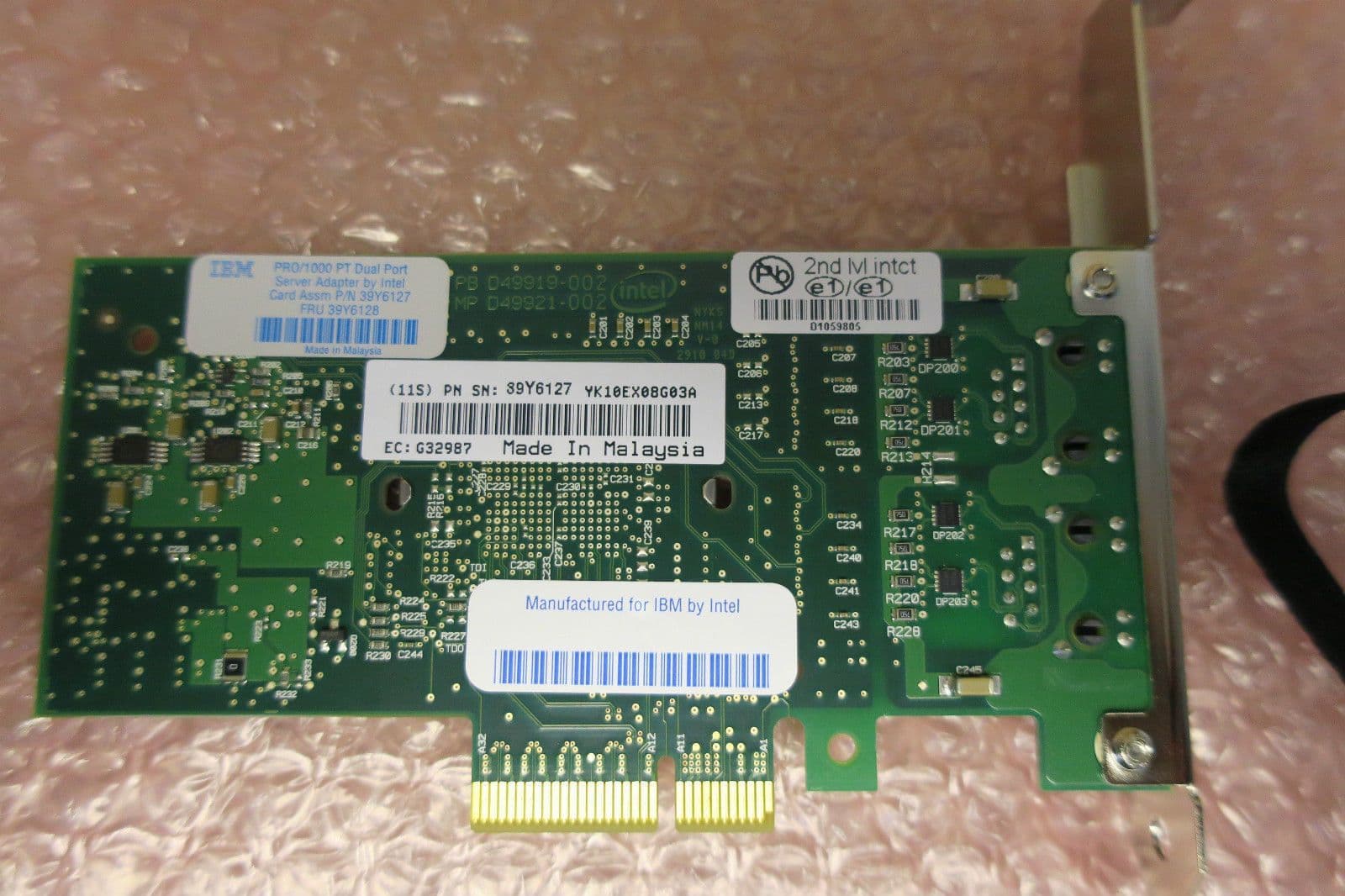 IBM 49Y4232 49Y4231 - PCI-e Gigabit 10/100/1000 Dual Port Ethernet Card ...
