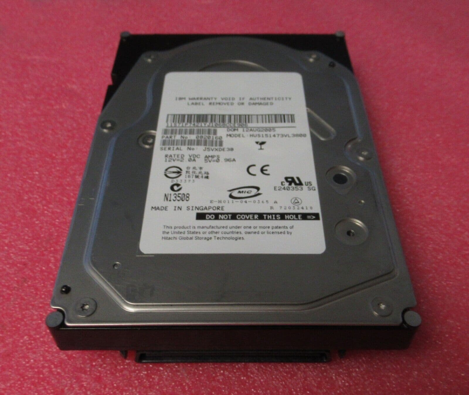 IBM 72 8GB 15K SCSI U320 3 5" Hot Swap HDD Hard Drive 0B20160 ...